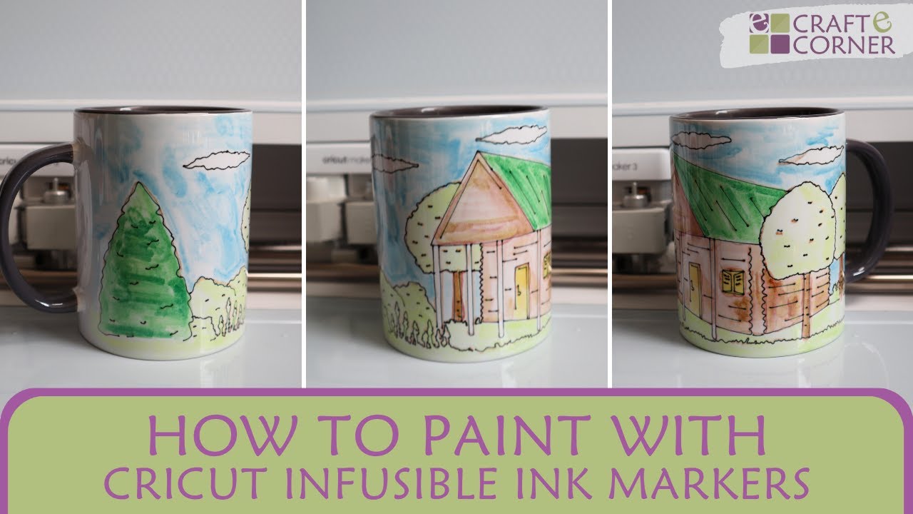 How To Watercolor Paint with Cricut Infusible Ink Markers // Cricut Mug ...