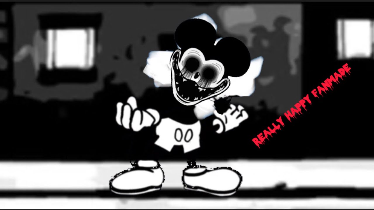 fnf mickey mouse (really happy fanmade) friday night funkin mod creepy ...