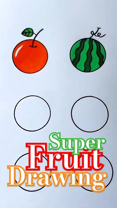 How To Draw Fruits Step By Step For Beginners/Easy Fruits Drawing For ...
