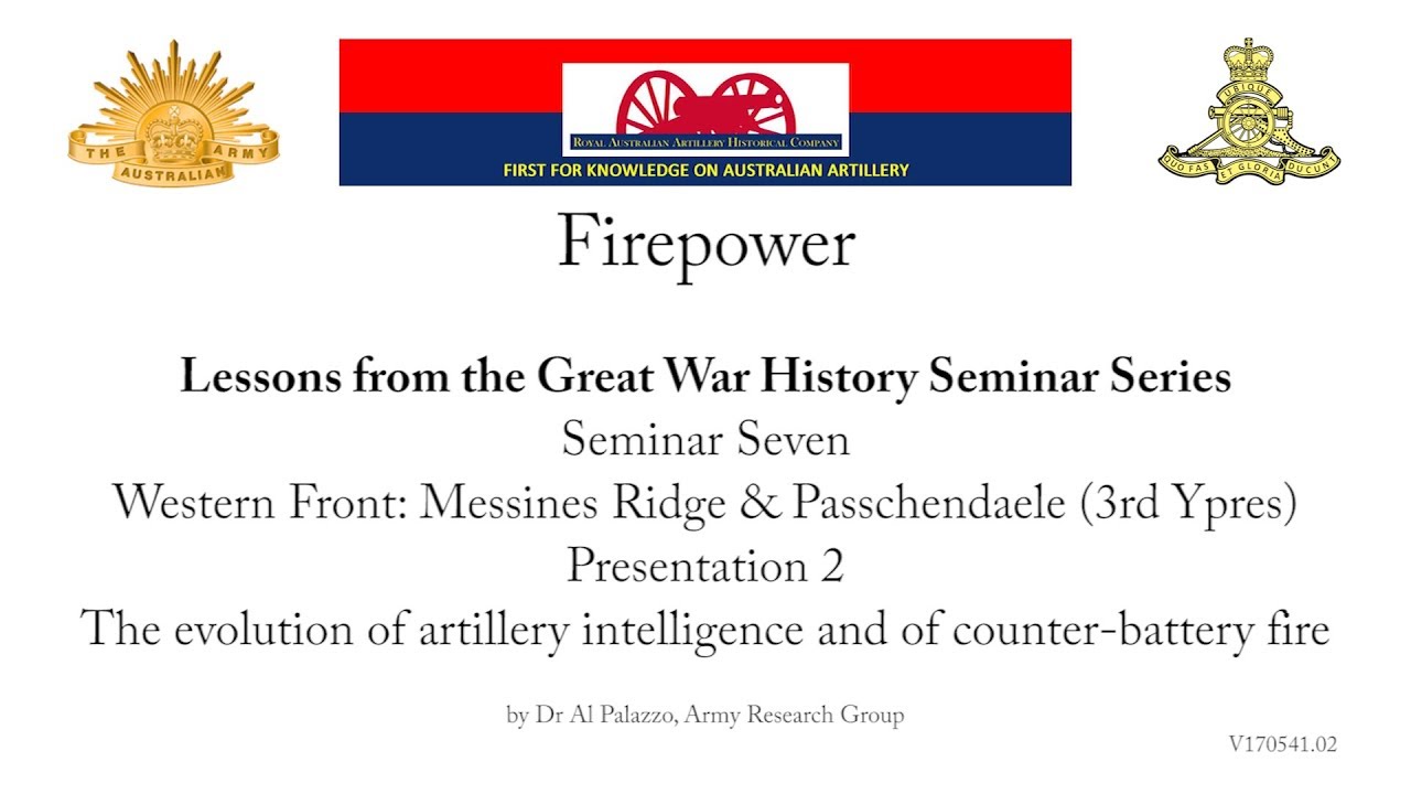 Artillery Firepower Seminar - The evolution of artillery intelligence ...