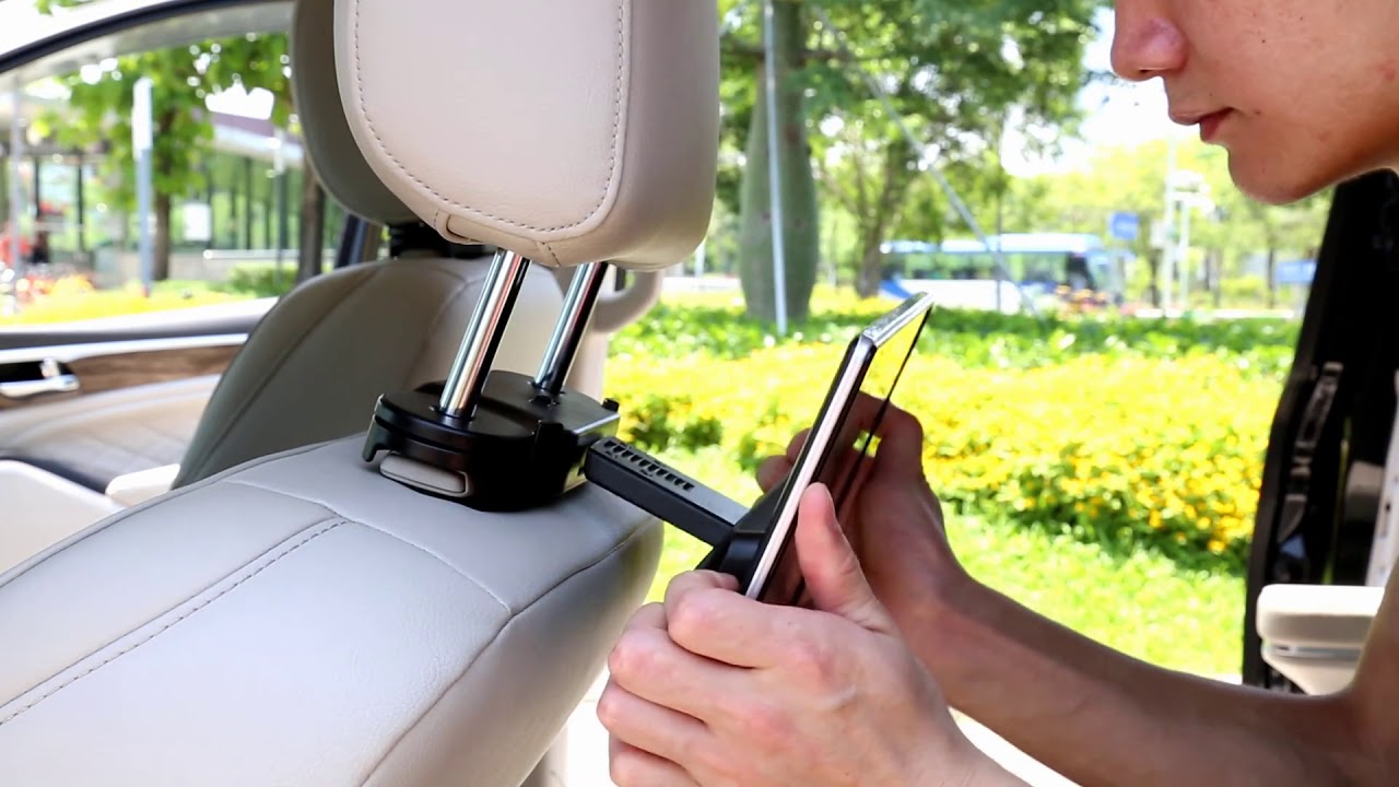 Universal power bracket for Android headrest monitor - YouTube