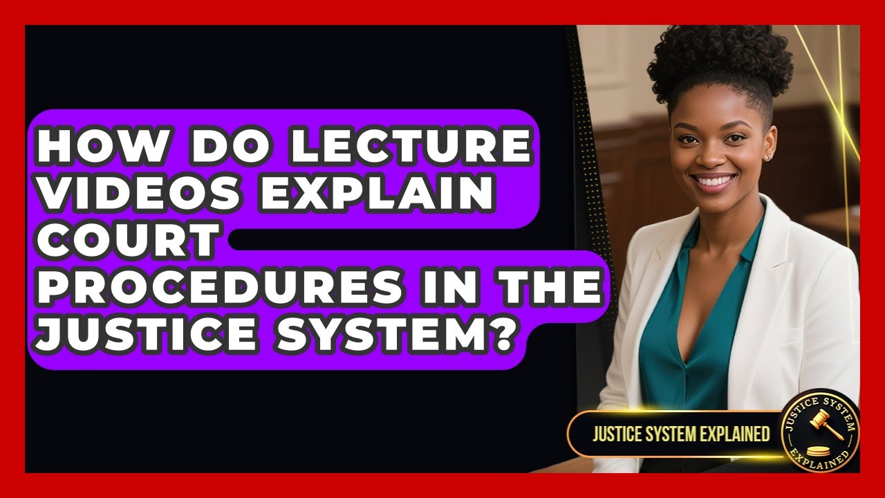 How Do Lecture Videos Explain Court Procedures in the Justice System ...