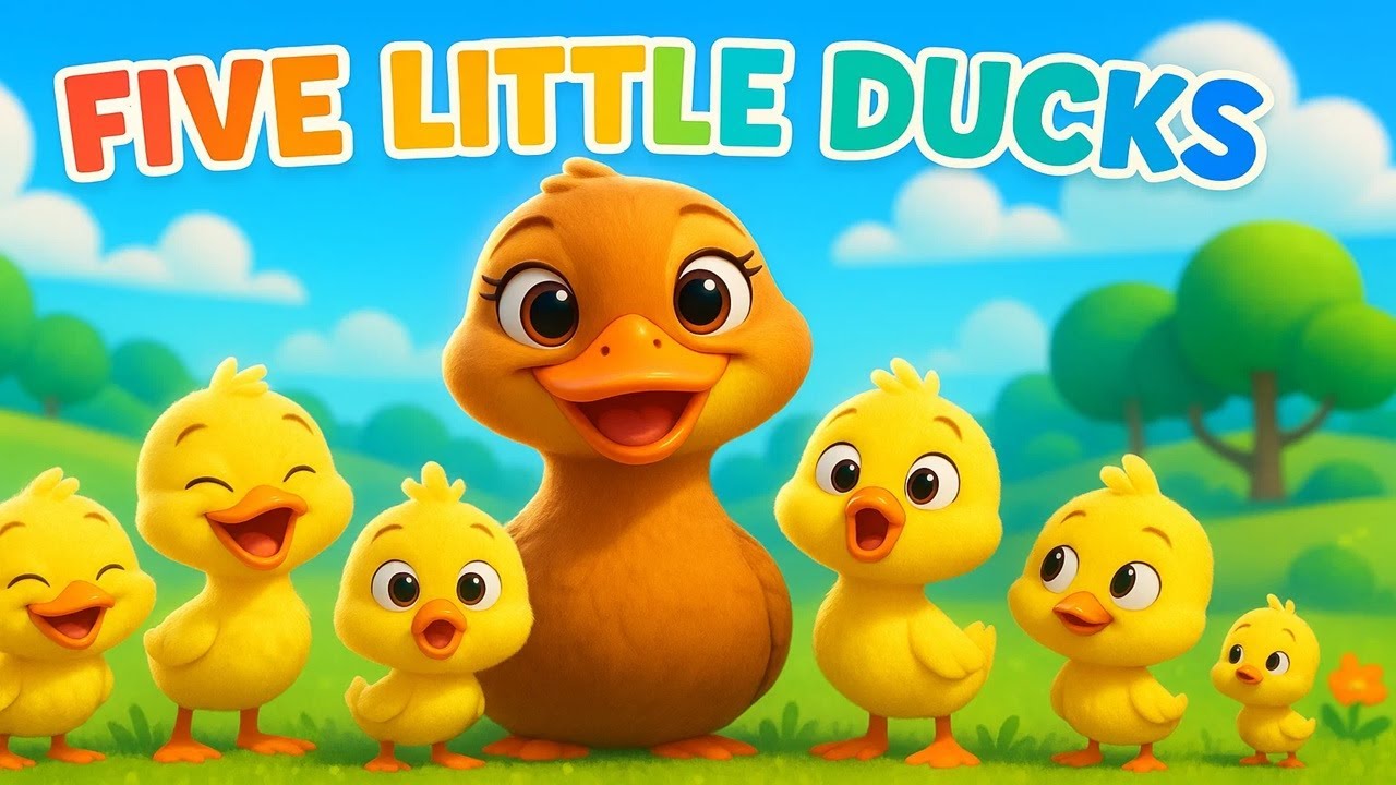 Five Little Ducks | ESL Kids Nursery Rhyme – Simple English Counting ...
