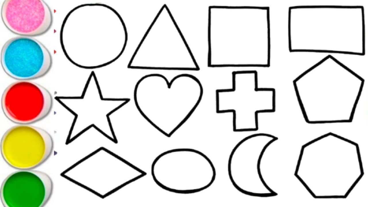 Shapes Drawing for kids, Painting & Coloring for kids, Toddlers | Let's ...