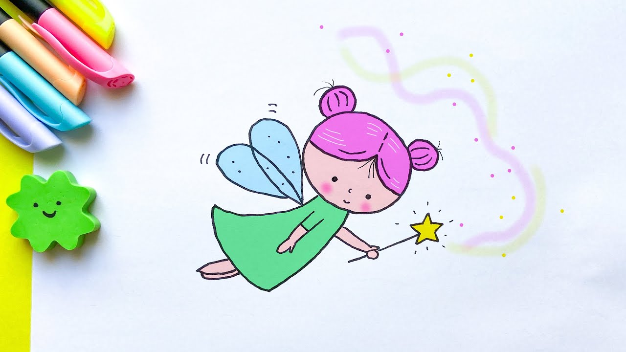 Como Desenhar uma Fada, Desenho Fada, Desenhos Fofos, Desenho Agora ...
