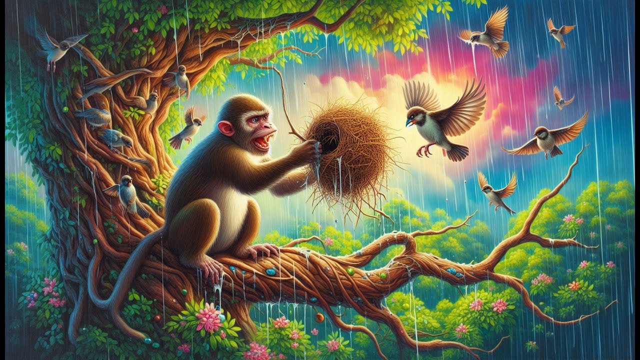 குட்டி கதைகள் - 3 | குருவியும் குரங்கும் | Short stories - 3 | Sparrow ...