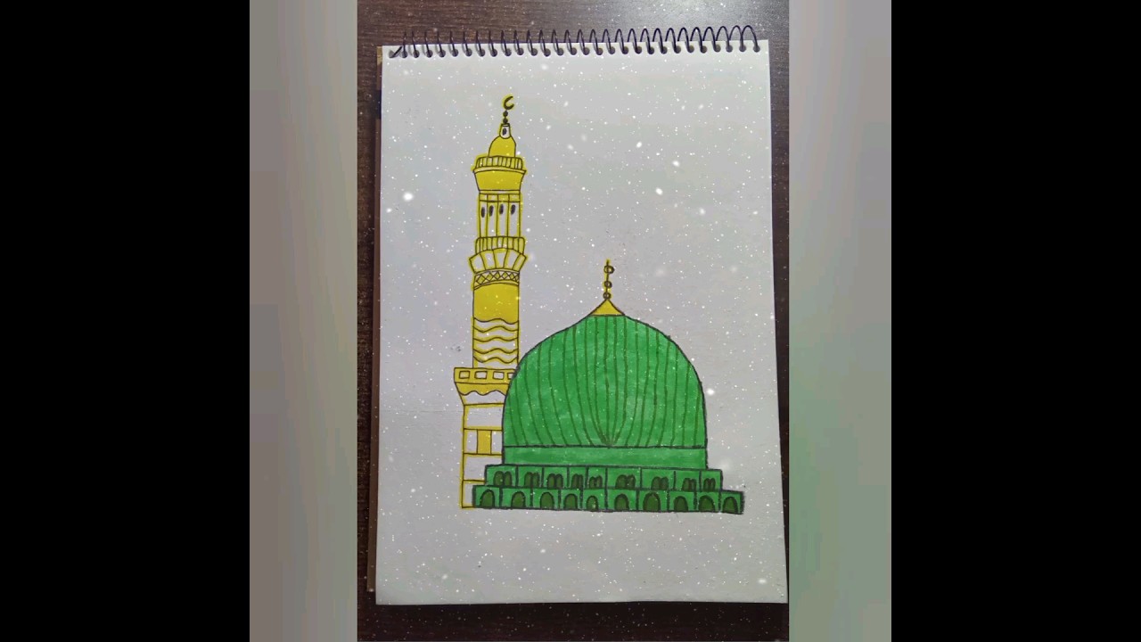Madina Drawing # Masjid-E-Nabvi draw# Madina Sharif# #quickdrawing # ...