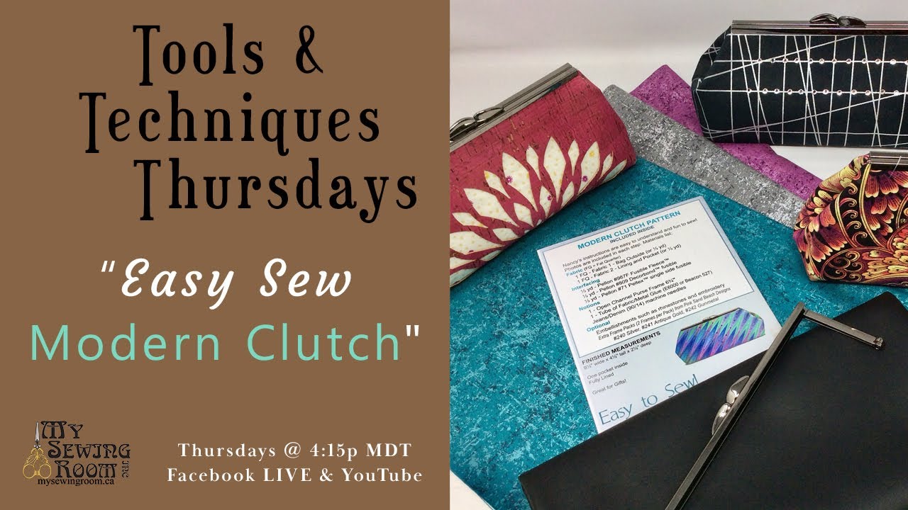 Tools & Techniques Thursdays - Easy Sew Modern Clutch - YouTube