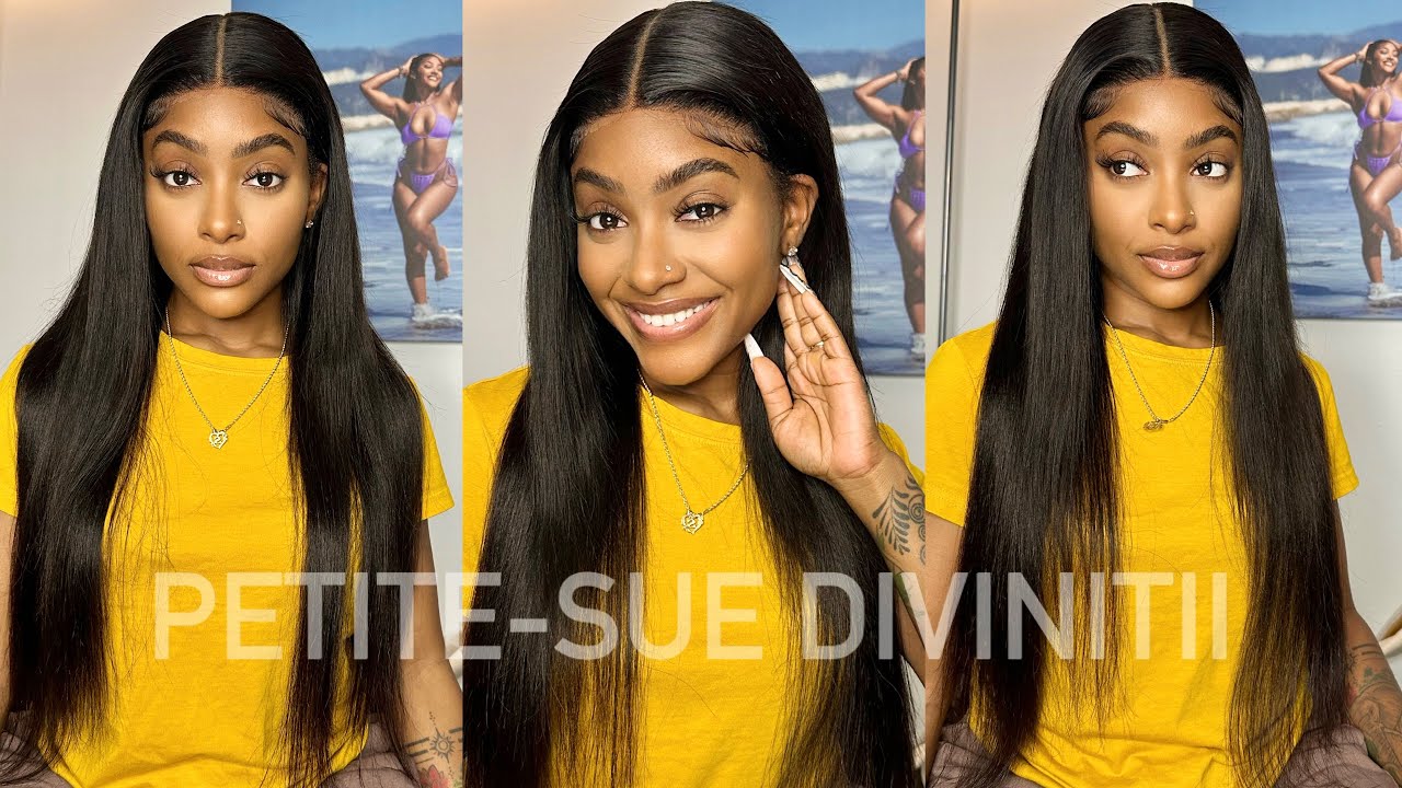 SILKY STRAIGHT 5X7 Lace Closure Glueless Wig Install ft. Hermosa Hair ...