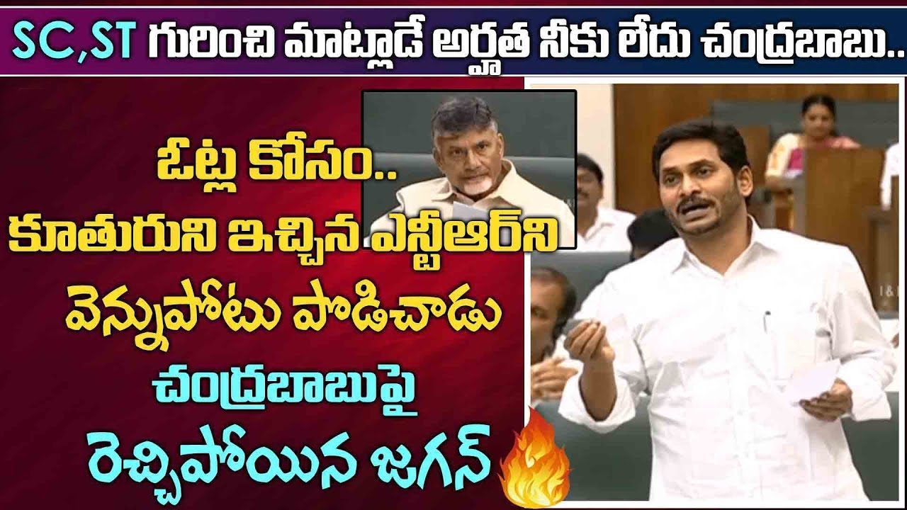 YS Jagan Fires On TDP MLA's In AP Assembly 2019 | CM YS Jagan Emotional ...