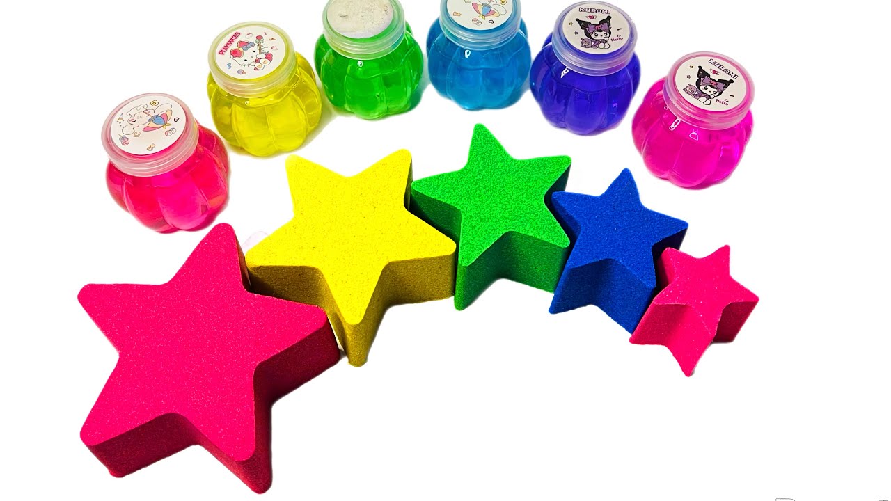 How to Make Rainbow Kinetic Sand Stars | Satisfying DIY Tutorial - YouTube