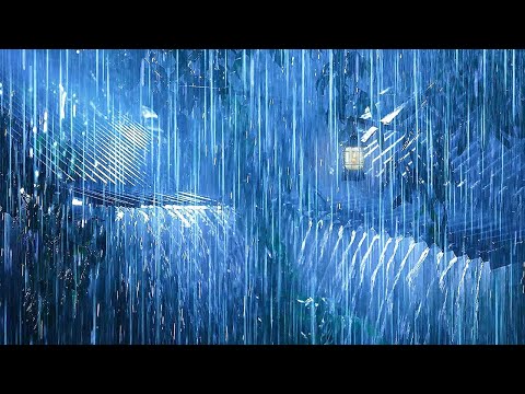 Beat Stress & Insomnia, Sleep Instantly | Torrential Rain on Metal Roof & Strong Thunder at Night🌩️💤