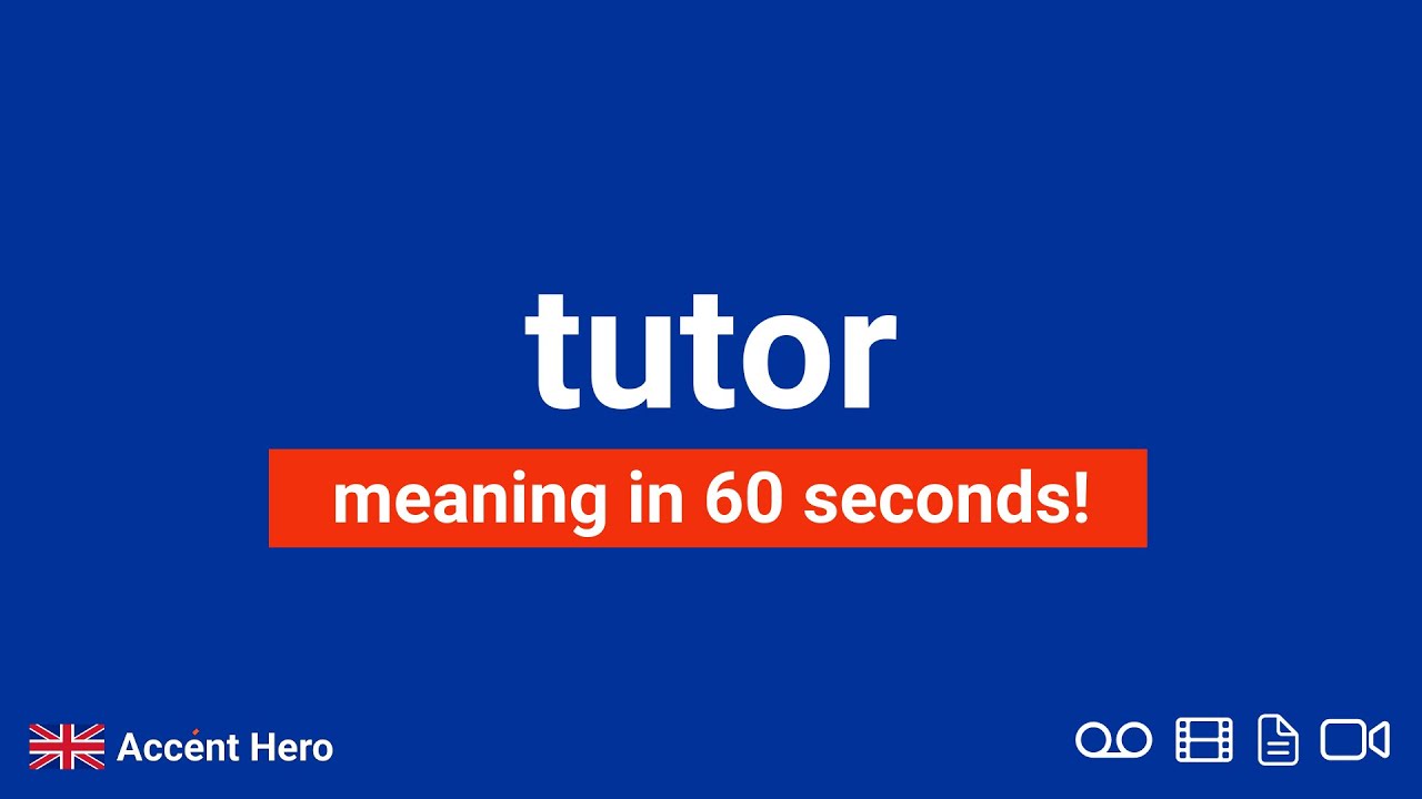 TUTOR - Meaning and Pronunciation - YouTube