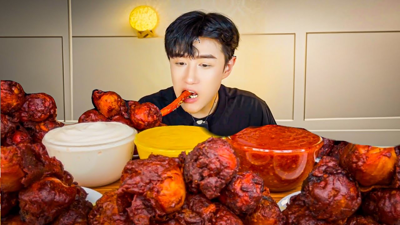 ASMR EATING Muckbang💥, fried chicken 🍗🍗 #eating - YouTube