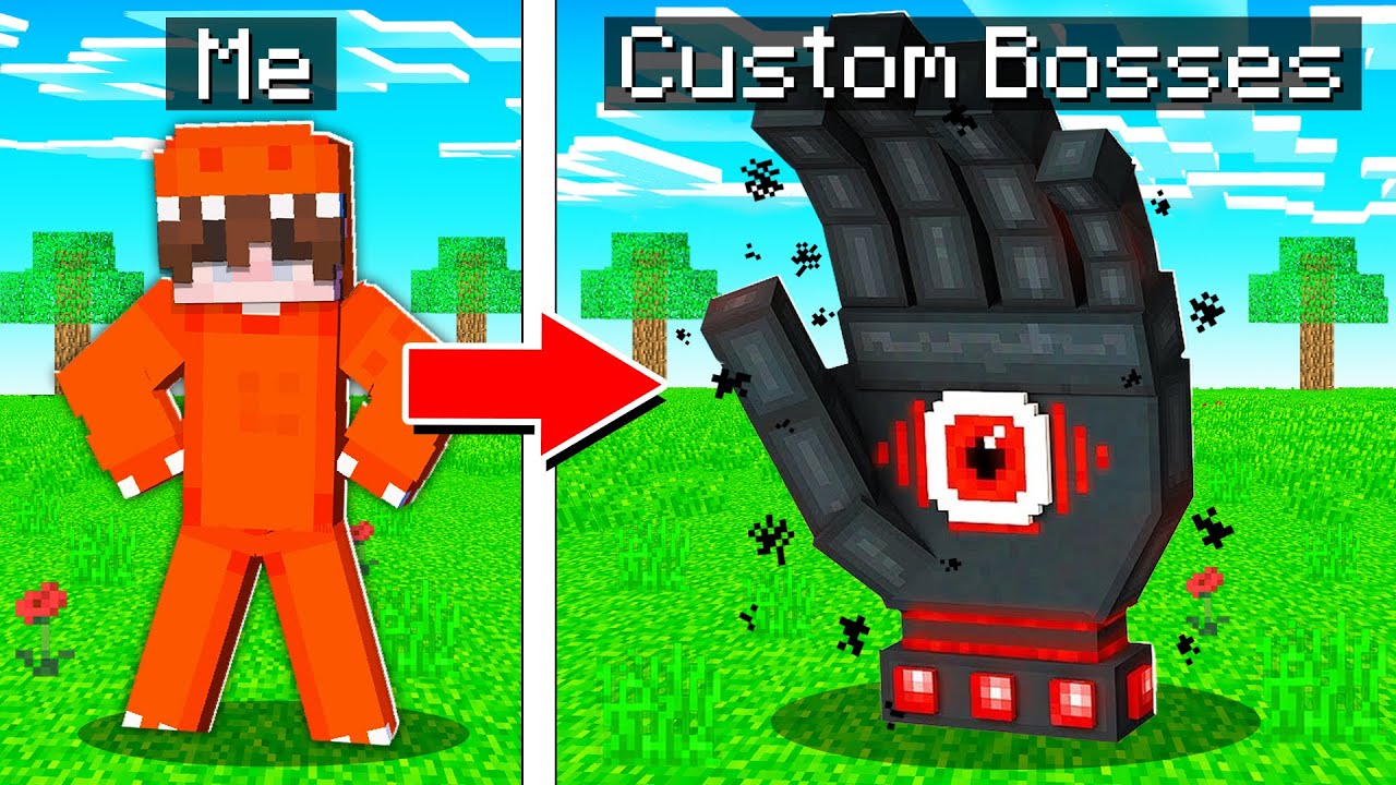 I Pranked My Friend as CUSTOM BOSSES in Minecraft! - YouTube