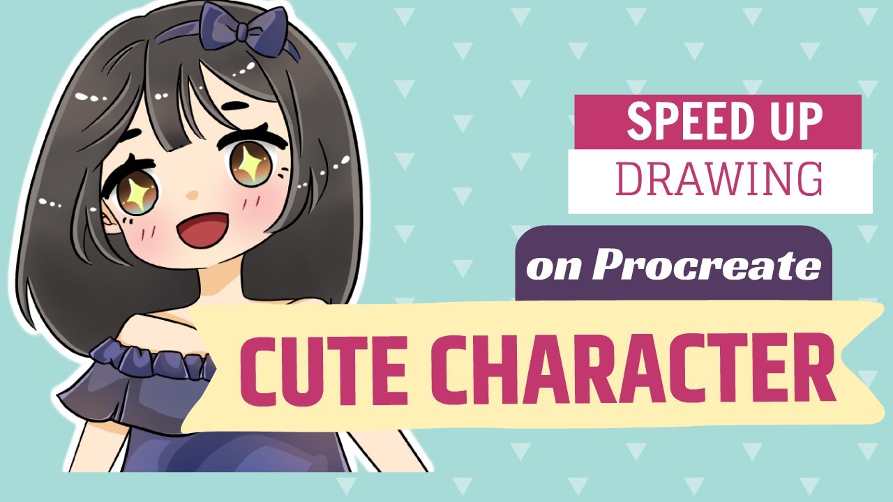 Speed Up Drawing Cute Character on Procreate - YouTube