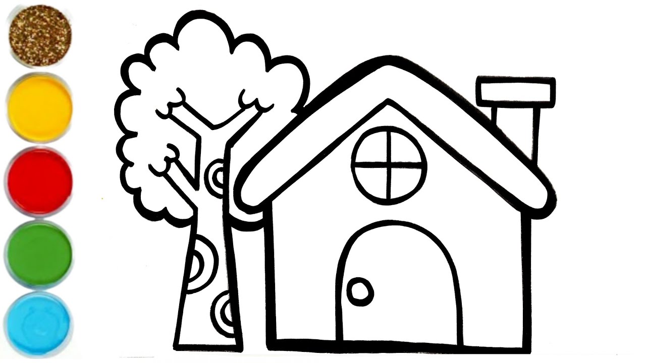 How to Draw House and Tree for Kids and Toddlers! | House and Tree ...