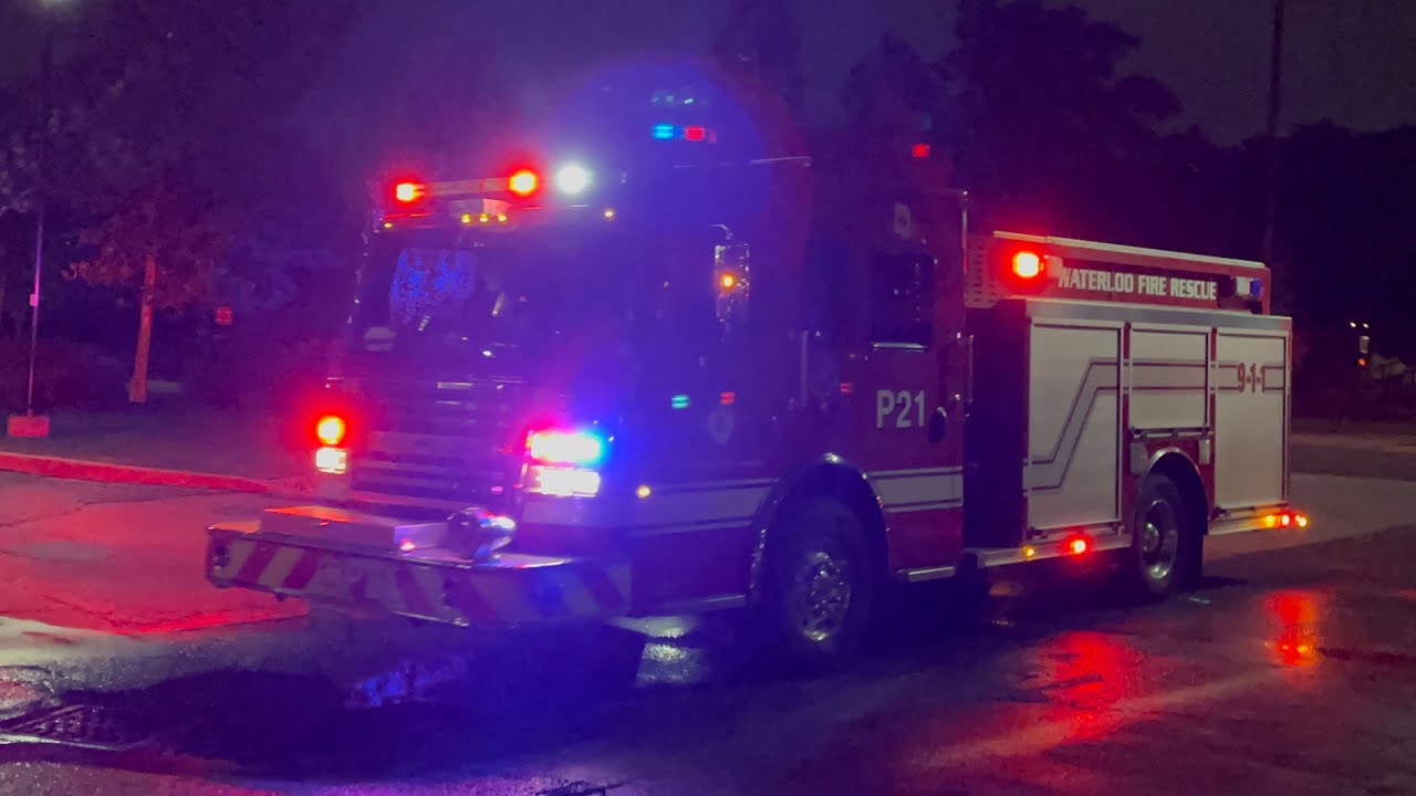 Waterloo Fire Rescue Pumper 21 Responding - YouTube