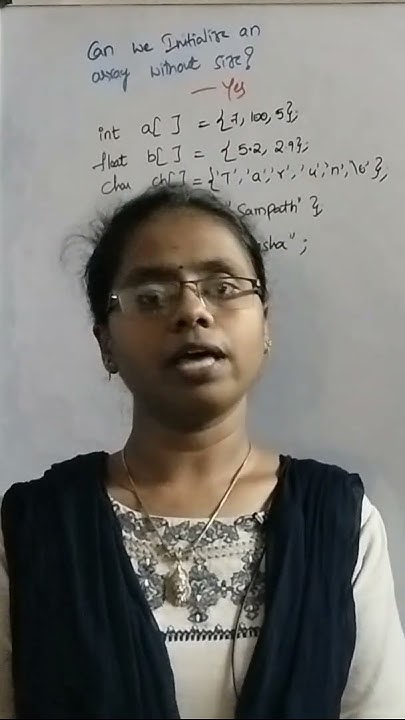 Initialization Of Array Without Sizec Language In Telugu Youtube
