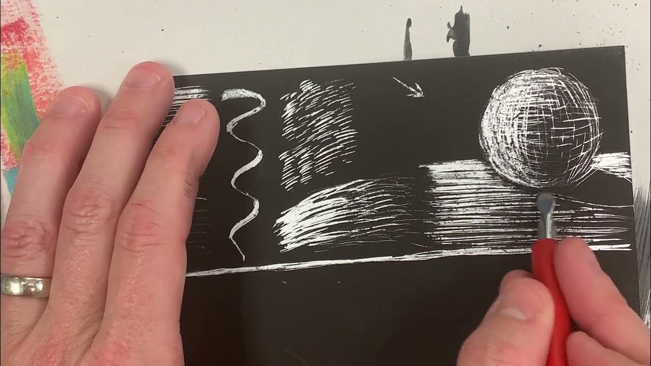 Scratchboard Tigers Eye Example Page - YouTube