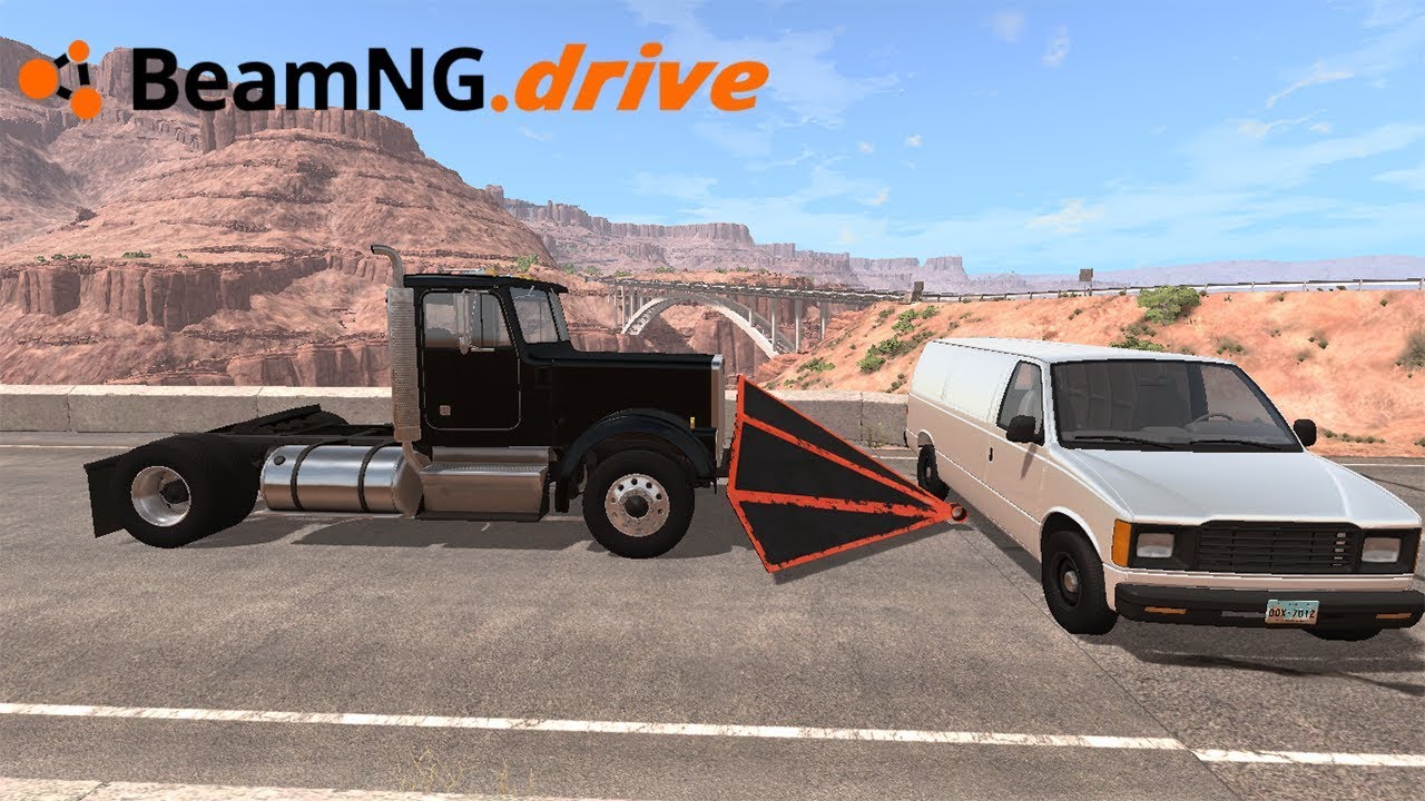 BeamNG drive - CAMINHÃO ESCUDO DE FERRO VS VAN. - YouTube
