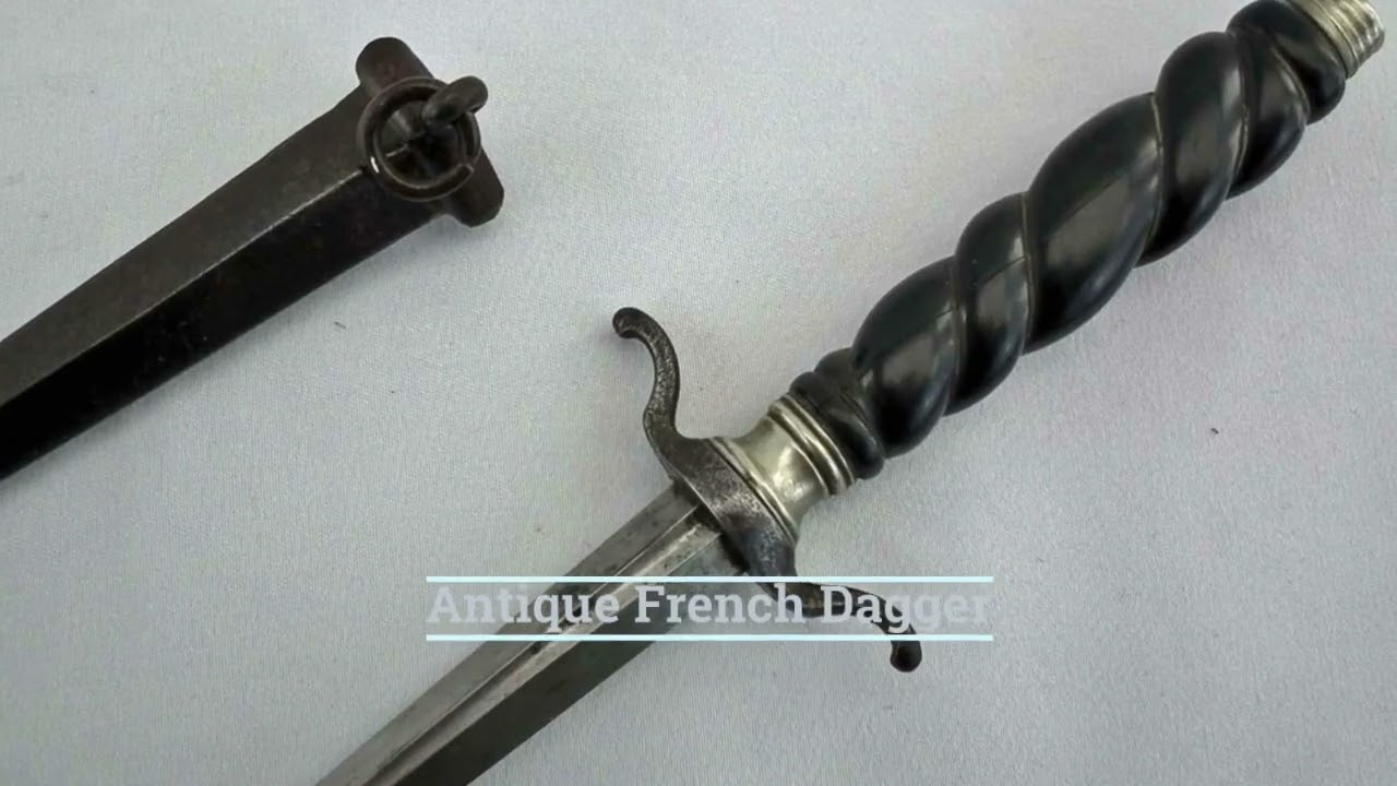 Antique 19th century French Stiletto Dagger - YouTube
