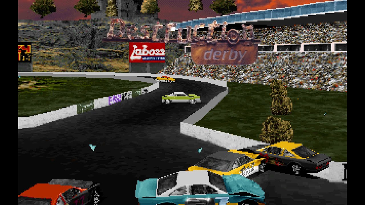 Destruction Derby / #2 CrossOver - Gameplay (PC DOS 4K) - YouTube