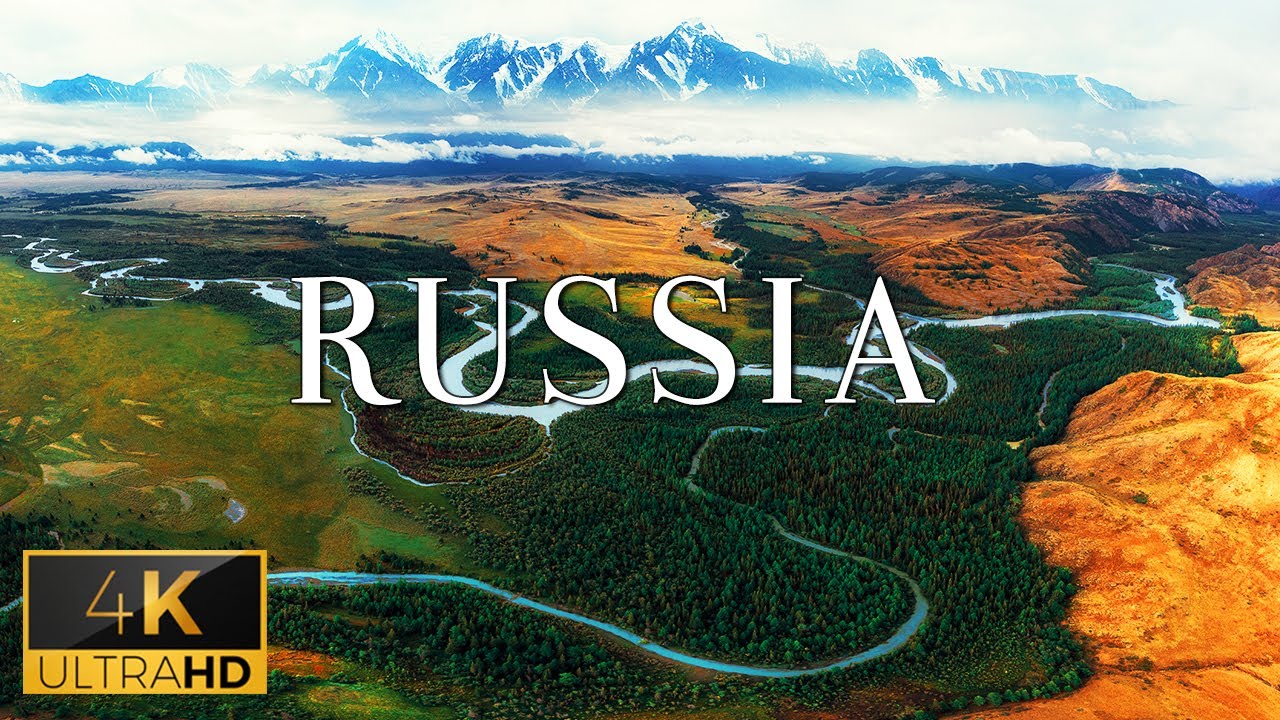 FLYING OVER RUSSIA (4K UHD) - Soft Piano Music With Wonderful Natural ...