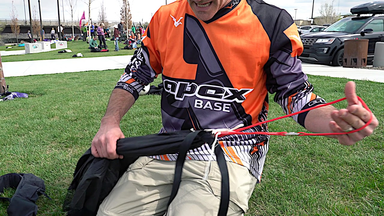 Takeaway Static Line System for BASE Jumping - YouTube