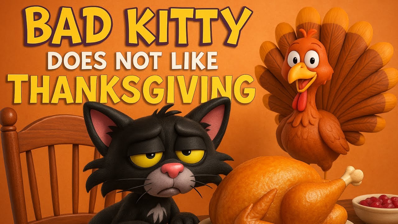 🐈 Bad Kitty Does Not Like Thanksgiving | Funny Read Aloud Story for ...