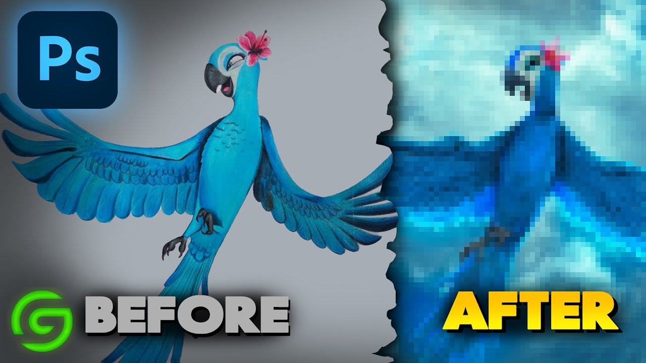 Creating a Realistic Rio Parrot in Photoshop | Speed Art - YouTube
