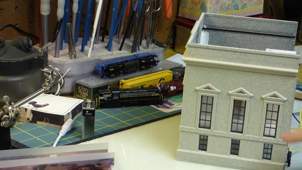 How to Build Walthers HO Scale Union Station Part 7 - YouTube