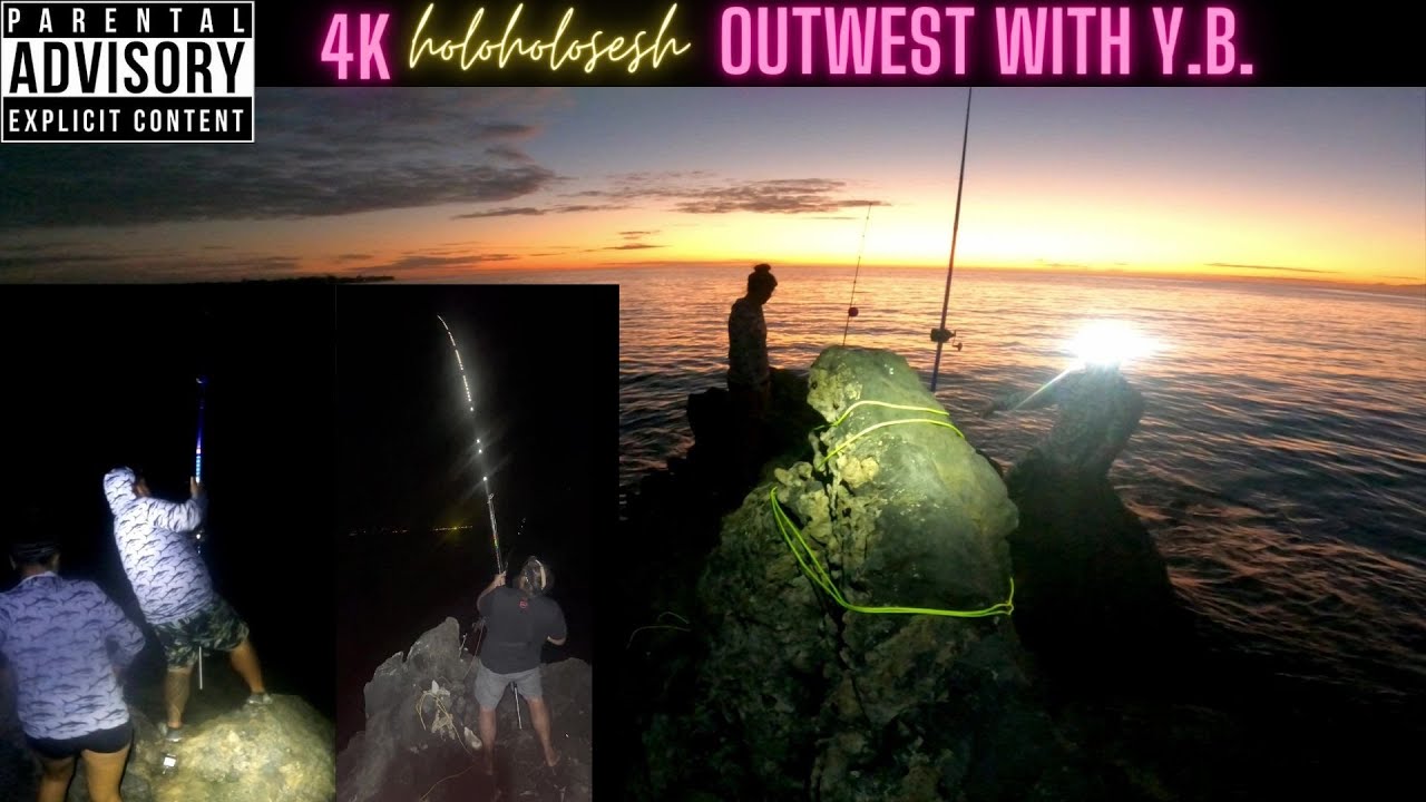 Ulua Fishing Hunting G.T. Saltwater Fishing Over Nighter - YouTube