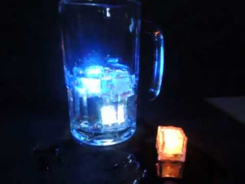 LED Multicolor ICE Cube from GoldenGeckoVineyard.com - YouTube
