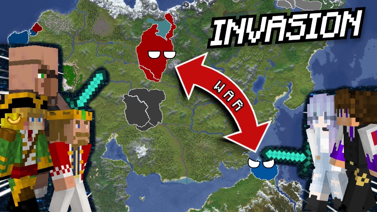 Minecraft Nations defend their cities from INVASION! - YouTube