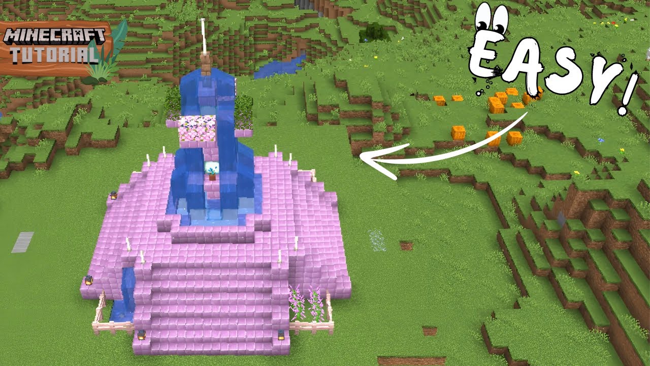 How To Make A Beautiful Fountain In Minecraft - YouTube
