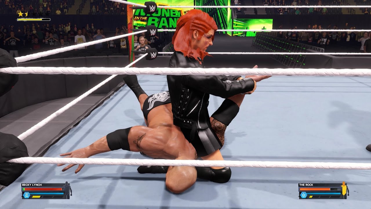 Becky Lynch Vs The Rock Intergender Match | WWE 2K24 | #wwe2k24 # ...
