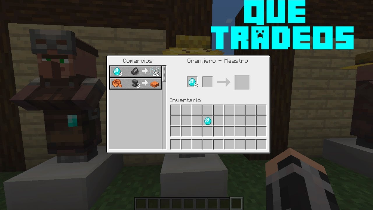 Cómo cambiarle el tradeo de los Aldeanos en Minecraft - YouTube