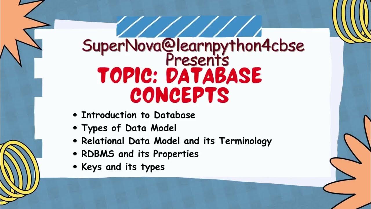 DATABASE CONCEPTS | Data database class 11 | Primary Key - YouTube