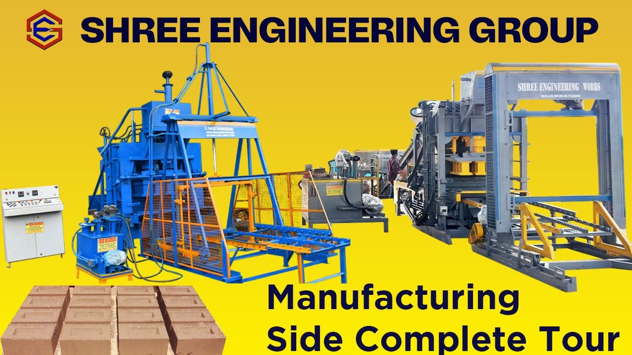 Shree Engineering Group !! Fly Ash Bricks Machine Manufacturing Process !! - YouTube