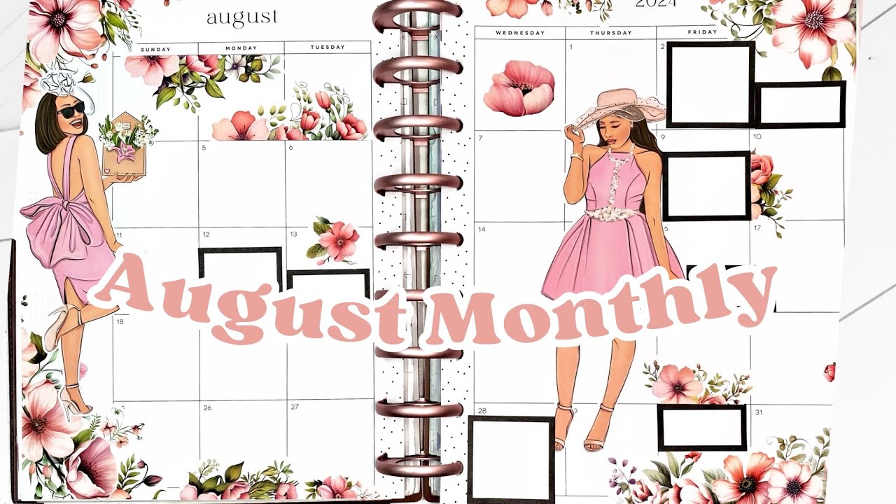 Plan With Me | August 2024 Monthly | Happy Planner | 4 Planners - YouTube