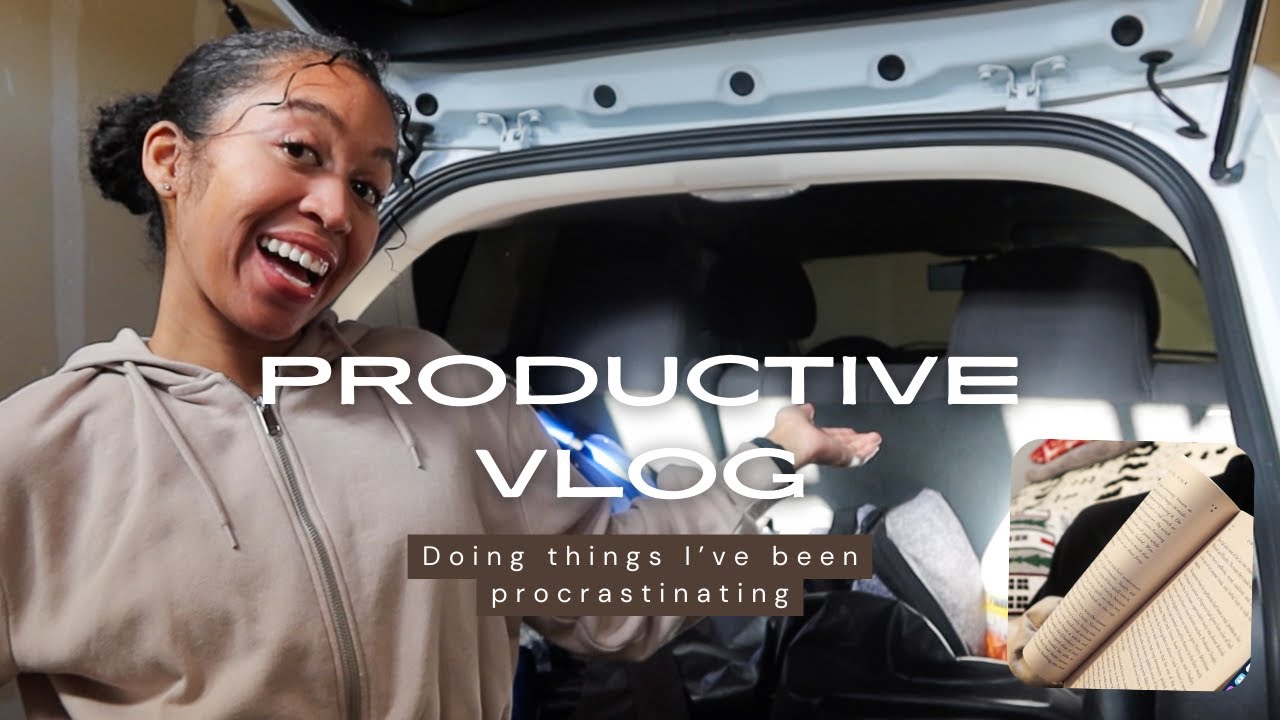 PRODUCTIVE VLOG! 🤎 | Cleaning my car & getting back into reading | Amanda Monticue - YouTube