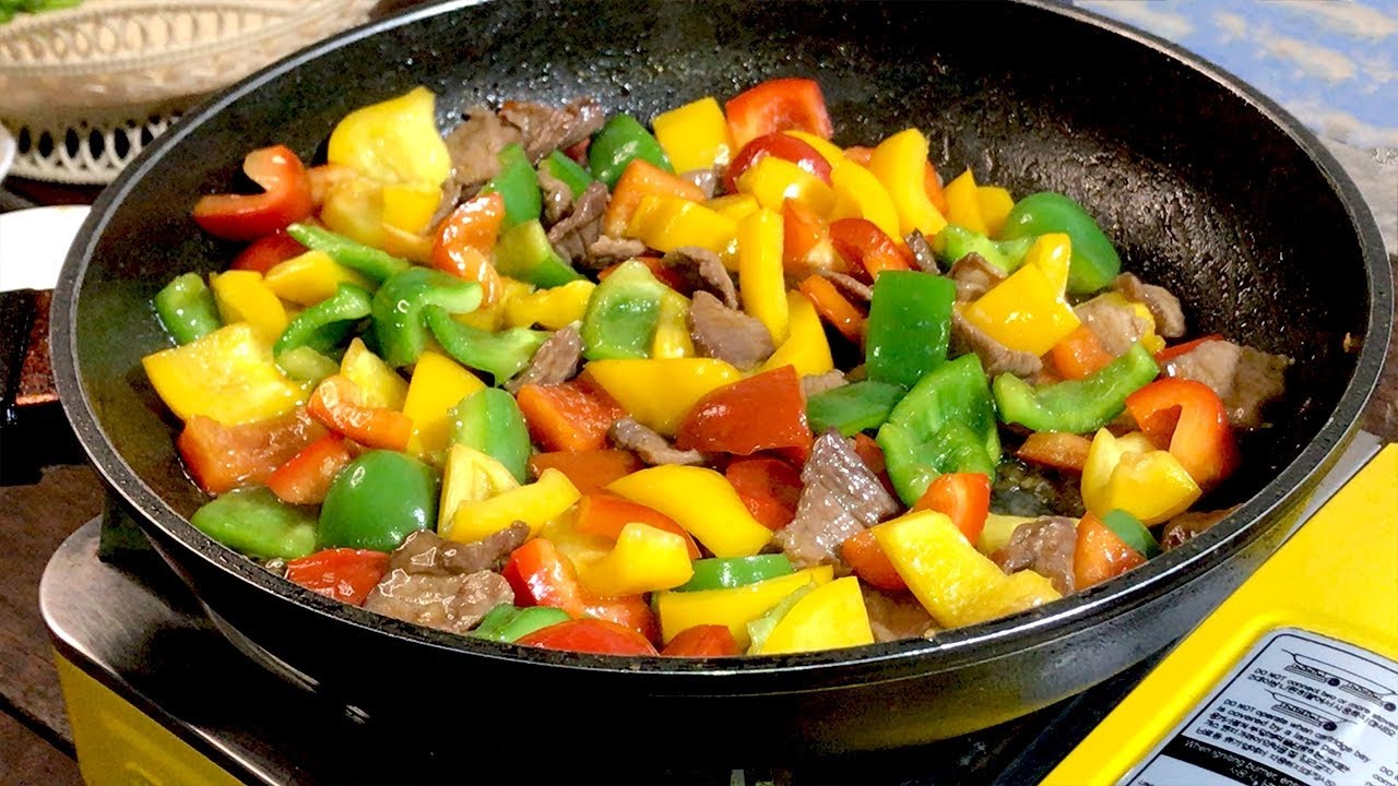 How To Cook Beef Stir Fry With Bell Pepper Quick And Easy Recipe Yummy Yummy Youtube