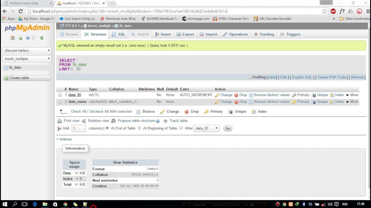 Codeigniter Multiple Insert Part 1 - YouTube