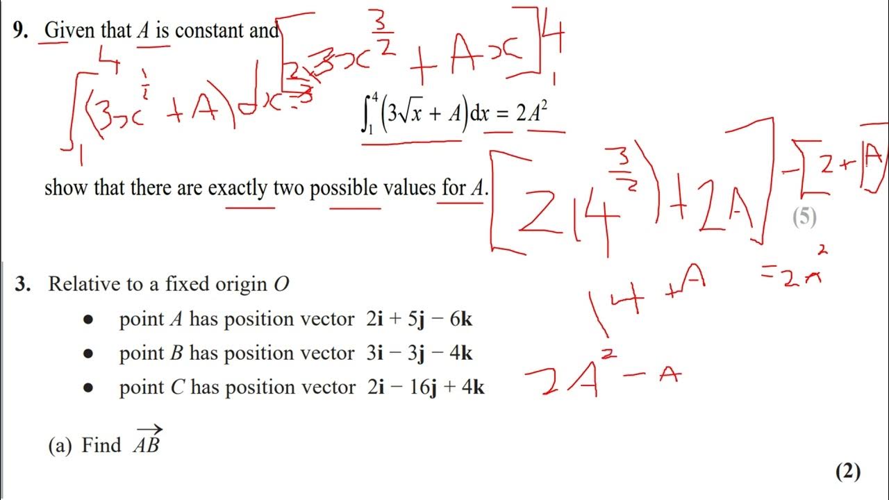 A Level Pure Math Last Minute Cram Revision Topic Paper 2 Edexcel OCR ...