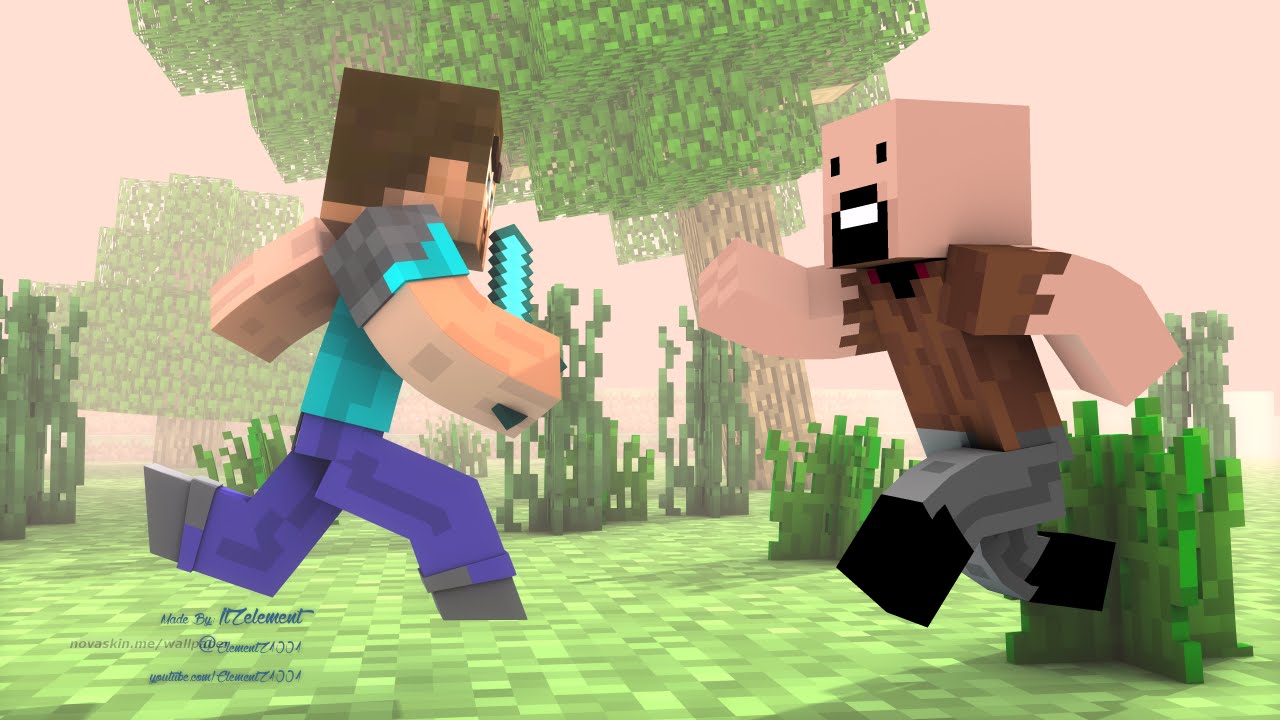 Notch Vs Herobrine Animation Youtube