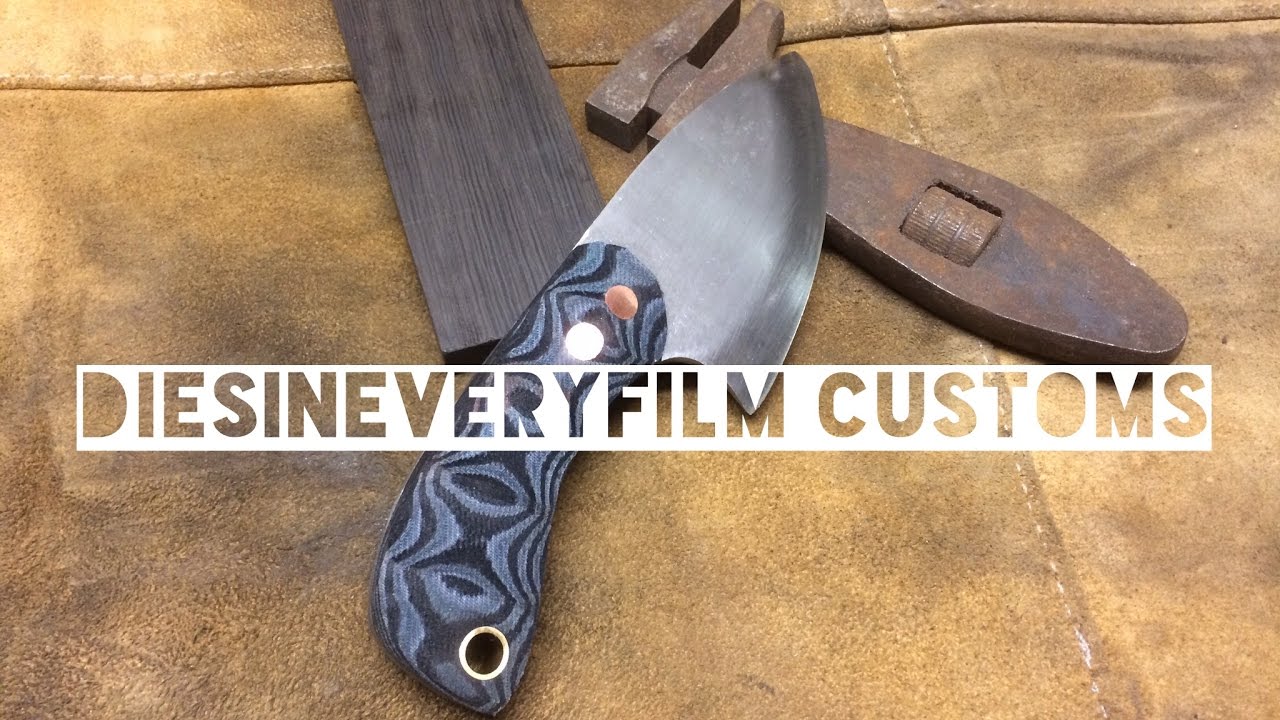 Knife making - custom EDC skinning knife micarta handle - YouTube