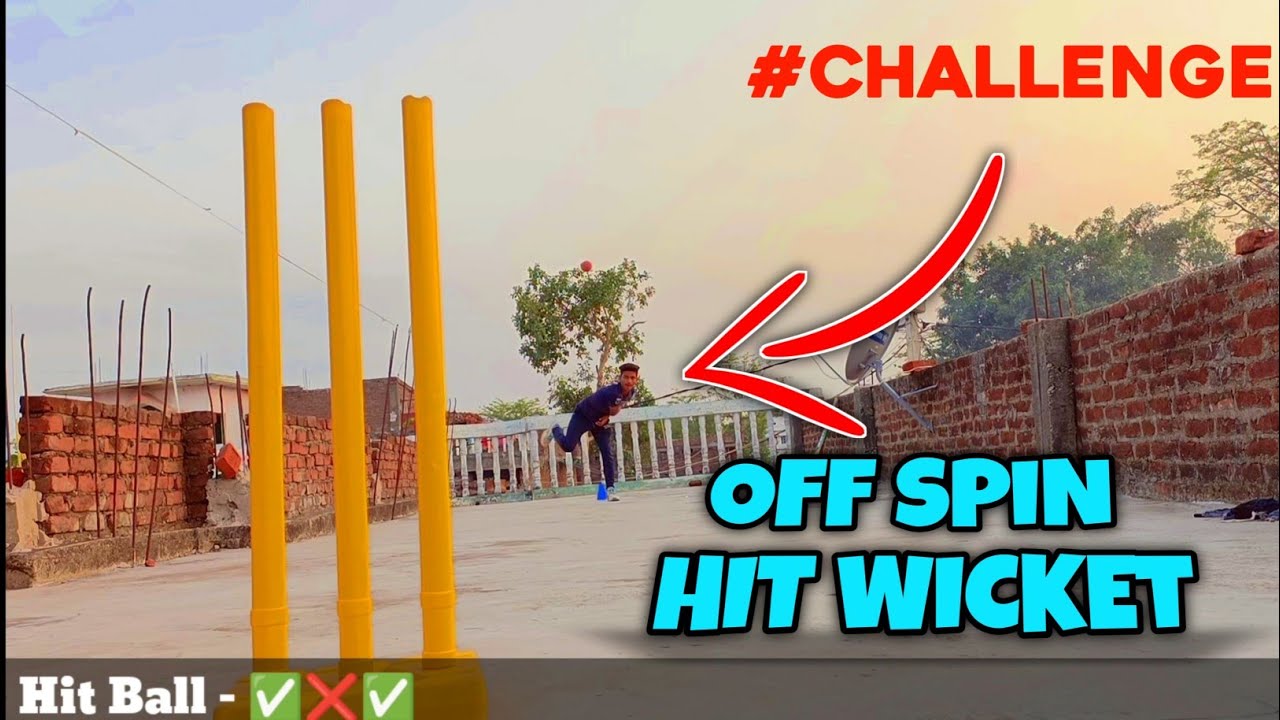 OFF SPIN HIT WICKET CHALLENGE || SOLO CRICKETER - YouTube