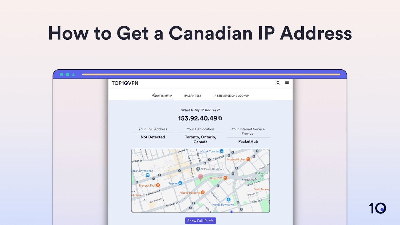 How to Get a Canadian IP Address Using a VPN - YouTube
