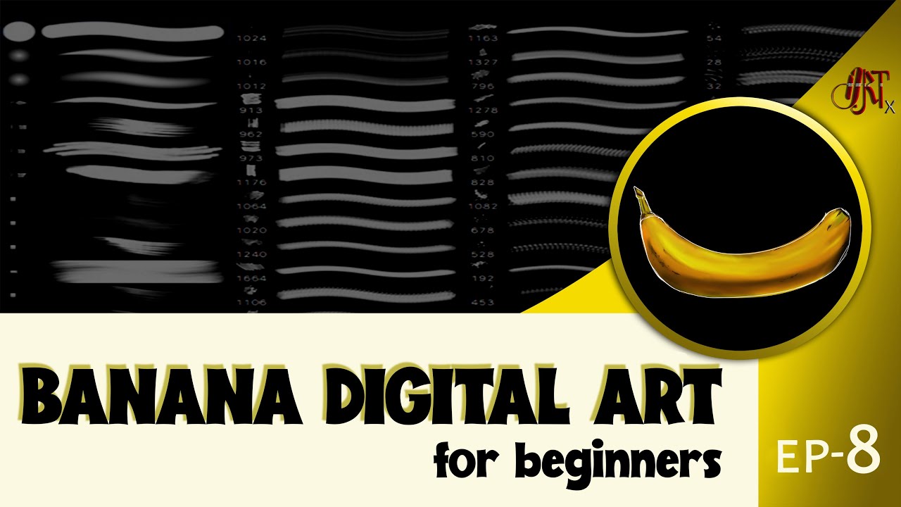 BANANA DIGITAL ART | BEGINNERS | BRUSH | EP-8 | - YouTube
